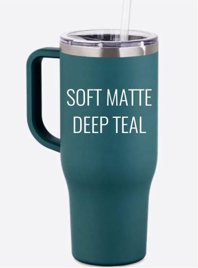 40oz Soft Matte Deep Teel – Just Bee Co