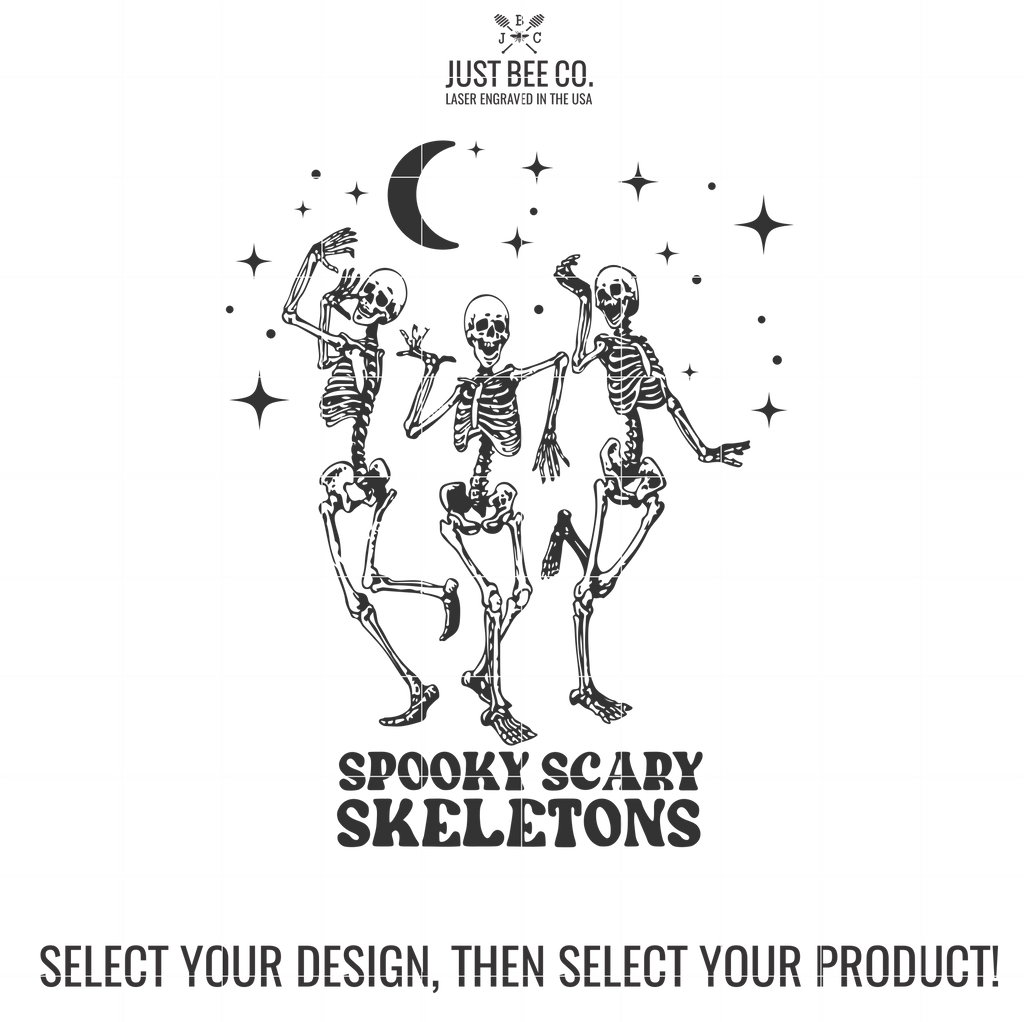 Dancing Skeletons Spooky Scary Skeletons Laser Engraved Cup - Just Bee Co.