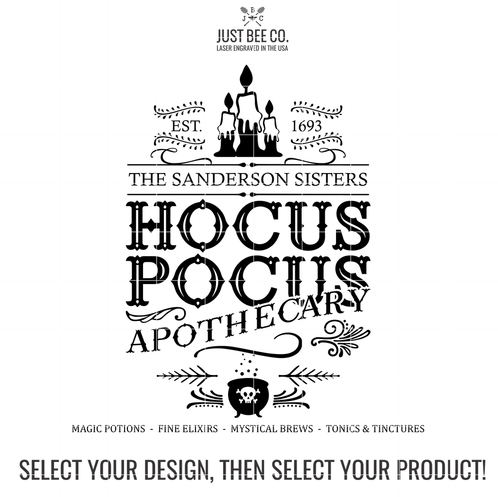 Hocus Pocus Apothecary Laser Engraved Cup - Just Bee Co.