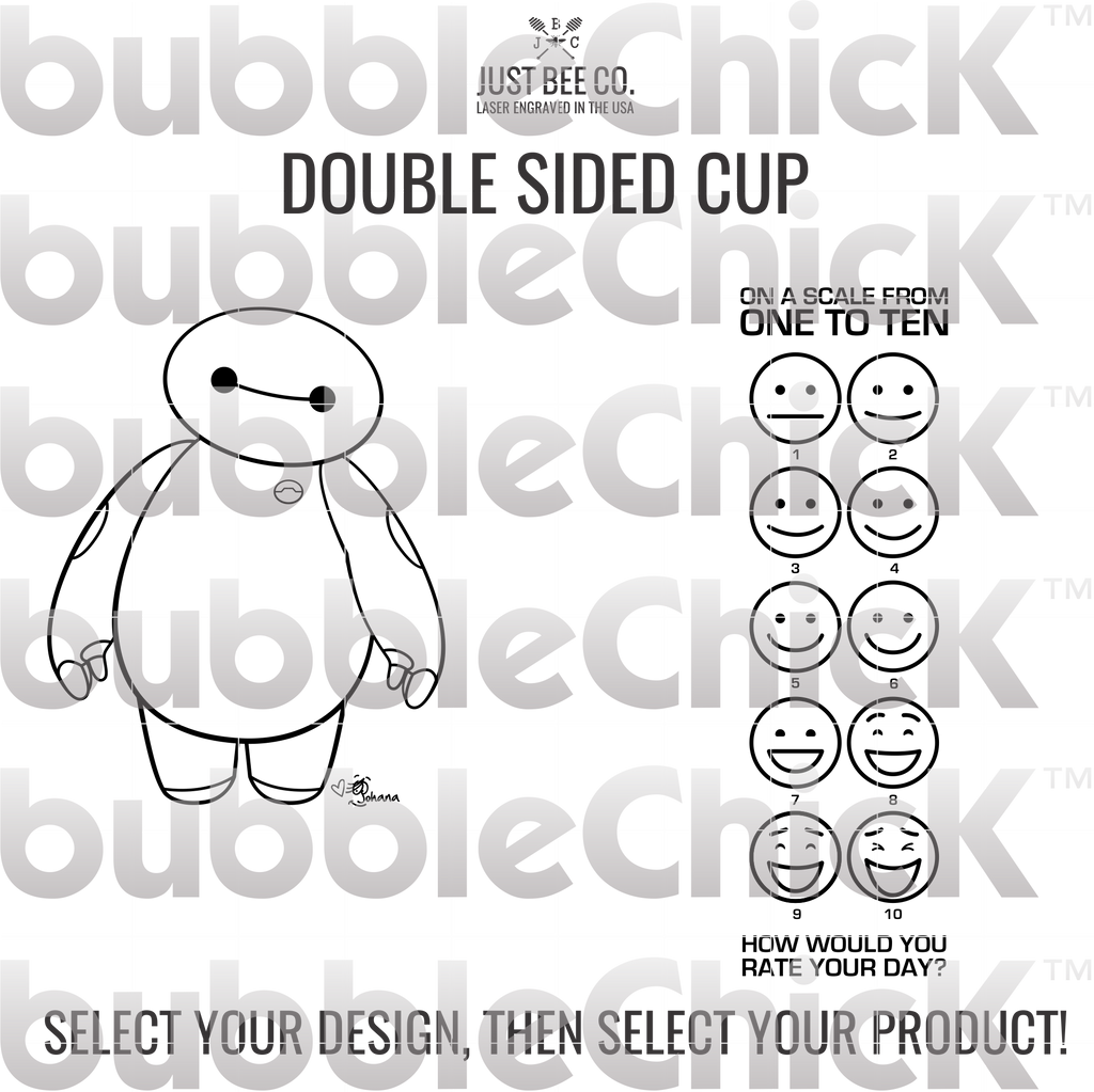 Bay Face Scale - How would you rate your day? Laser Engraved Cup - Just ...