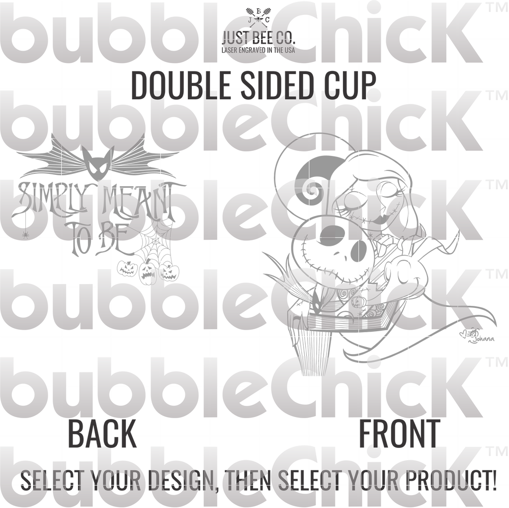 Hug - Jack Skellington Sally Zero Laser Engraved Cup - Just Bee Co.